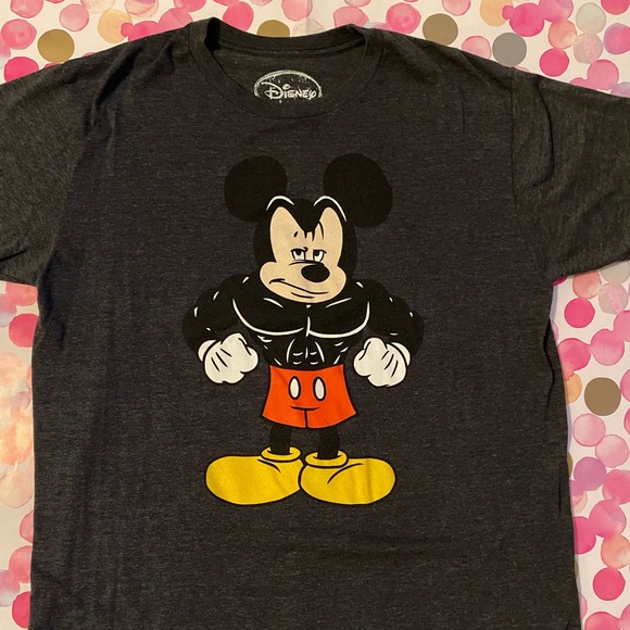 Disney | Tops | Mickey Mouse Muscle Flex Tshirt | Poshmark